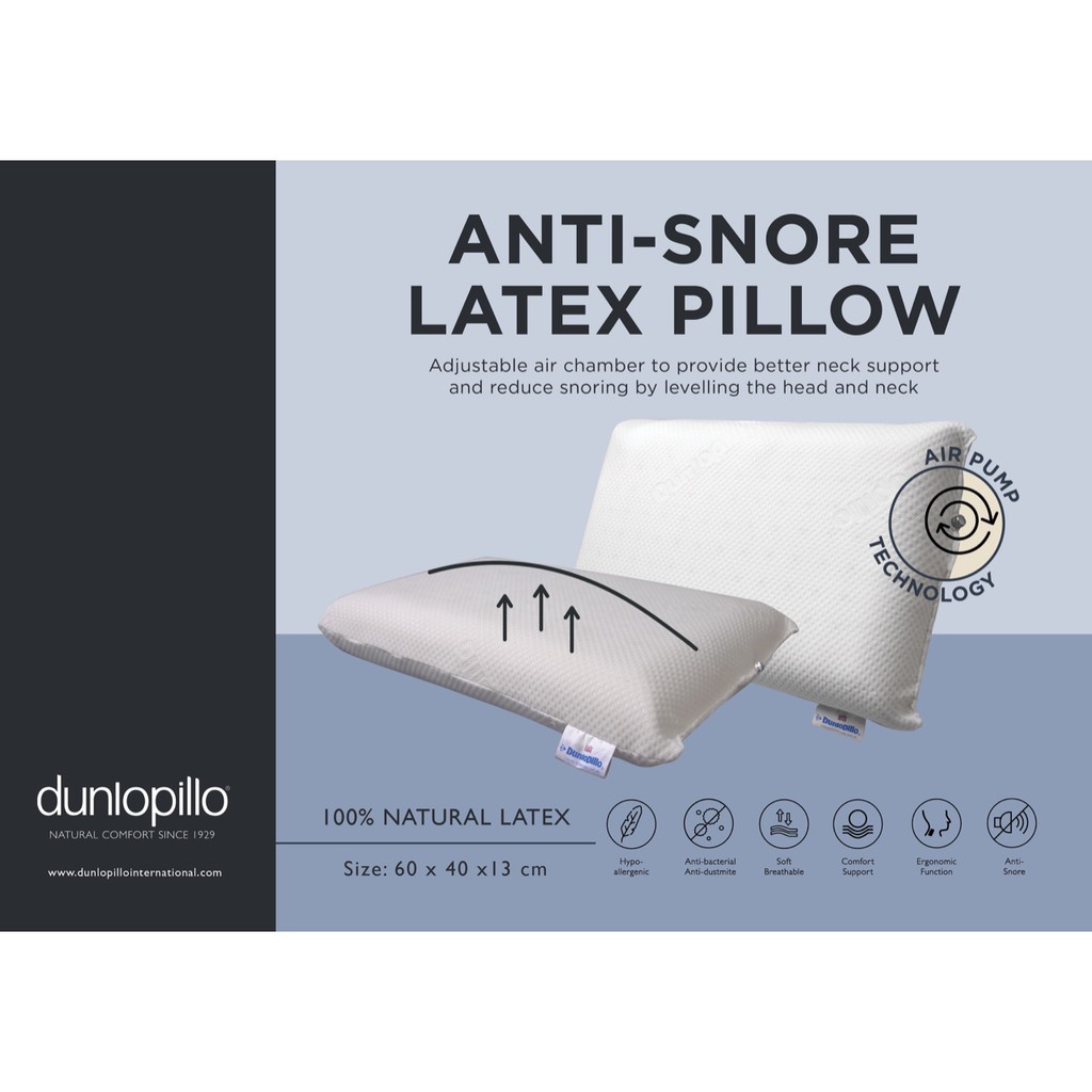 Jual Dunlopillo Anti snore Pump Latex Pillow ( bantal anti ngorok ...