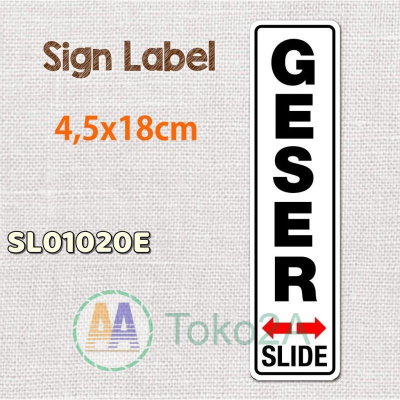 Jual Sign Label - GESER SLIDE - SL010020E - Toko2A | Shopee Indonesia
