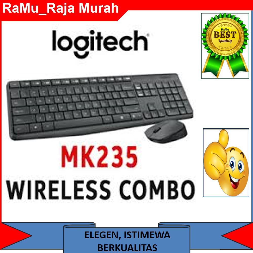 Jual PAKET LOGITECH MK235 KEYBOARD MOUSE COMBO WIRELESS ORIGINAL ...