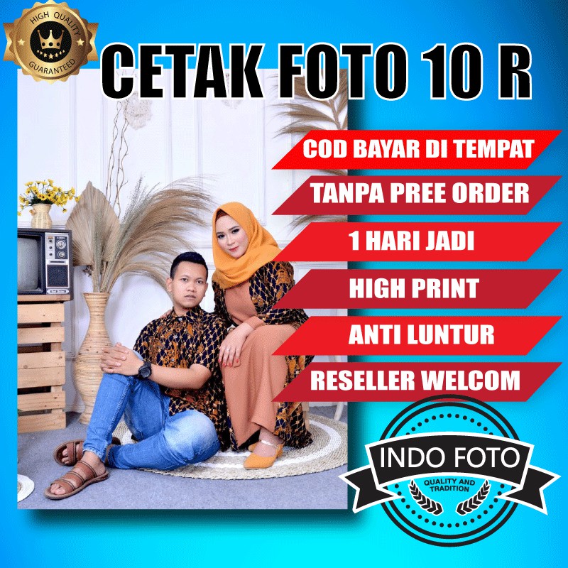 Jual CETAK FOTO 10R HIGH PRINT ANTI LUNTUR COD 1 HARI JADI 20 x 30 cm ...
