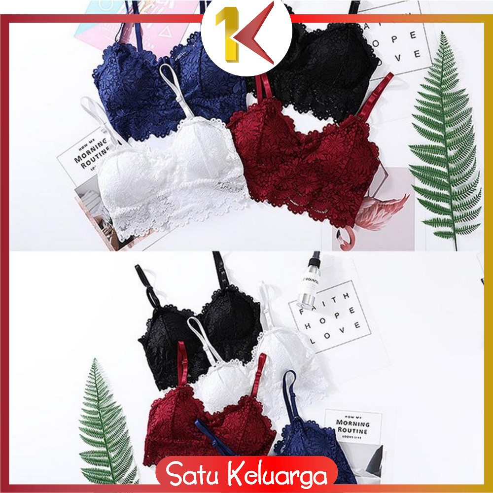 Jual SK-P46-49 Pakaian Dalam Wanita Bra Renda Bralette Lace / Bra Crop ...