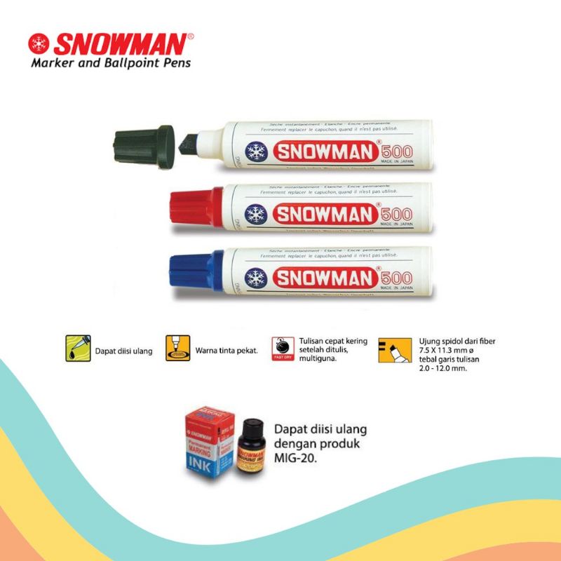 Jual SPIDOL SNOWMAN JUMBO PERMANENT (500) | Shopee Indonesia
