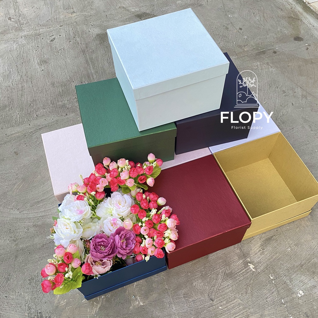 Jual FLOPY Bloom Box Flower Kotak / Kotak Bunga Kotak Kado | Shopee ...