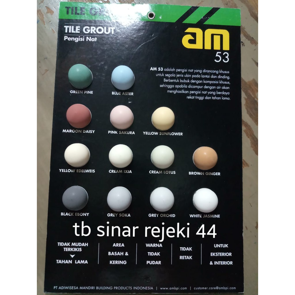Jual AM53 / AM 53 Tile Grout Semen Mortar Warna Pengisi Nat Keramik ...