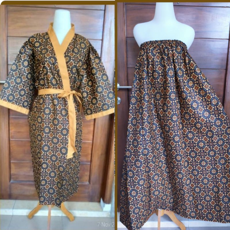 Jual Kimono Batik set Kemben Spa size Jumbo motif Jawa Klasik | Shopee ...