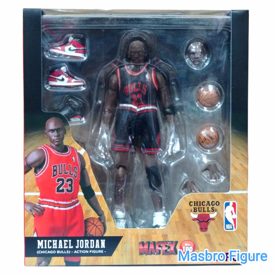 Jual MAFEX NBA No 100 MICHAEL JORDAN CHICAGO BULLS Black 23 Figure ...