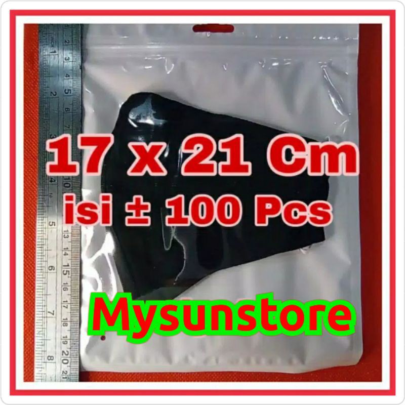 Jual Plastik Ziplock 17x21 cm 100 pcs / Plastik Aksesoris Ziplock / Plastik Klip Putih 17x21cm ...
