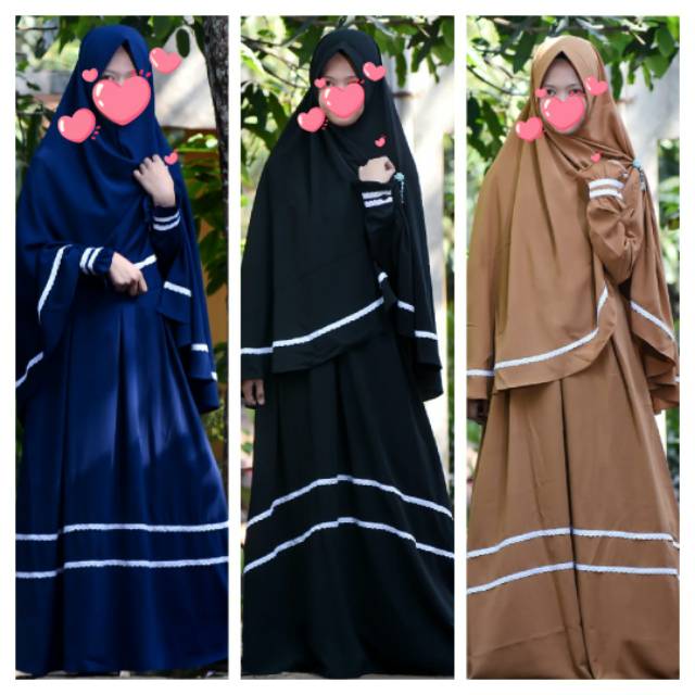 Jual SET GAMIS SYARI BAJU MUSLIM MODERN WOOLPEACH WOLFIS WOLVIS MONALISA RENDA KHIMAR JUMBO ...