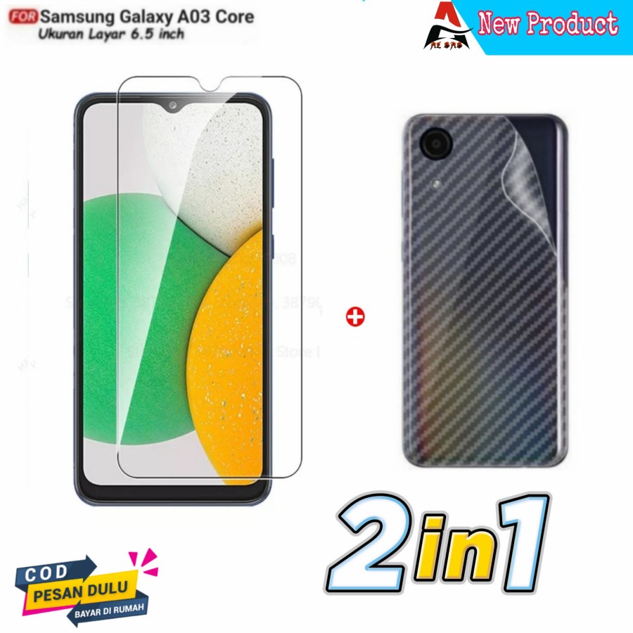 Jual Tempered Glass SAMSUNG A03 CORE Anti Gores Kaca Bening Bonus Garskin | Shopee Indonesia