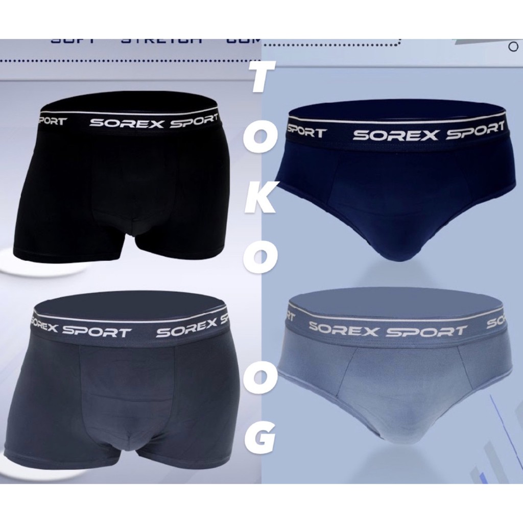 Jual CELANA DALAM PRIA 3903 SEGITIGA SOREX MAN SEMPAK CD SPORT / BOXER ...