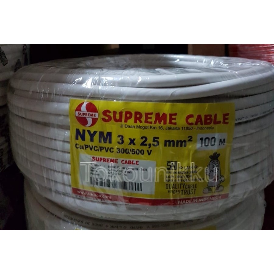 Jual KABEL LISTRIK NYM SUPREME 3X2,5 PANJANG 100 METER | Shopee Indonesia
