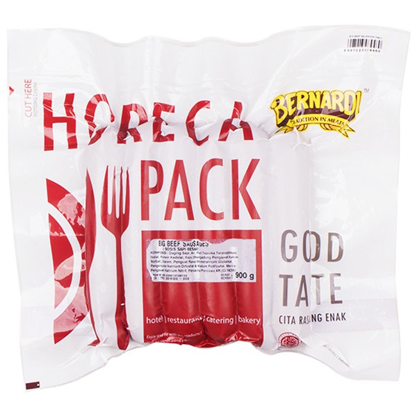 Jual [READY STOCK] BERNARDI HORECA PACK BIG BEEF SAUSAGES 900 GR SOSIS ...