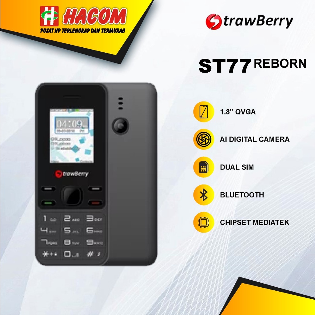 Jual Strawberry ST77 Reborn Candybar HP Jadul Handphone Murah Mediatek MP3 | Shopee Indonesia