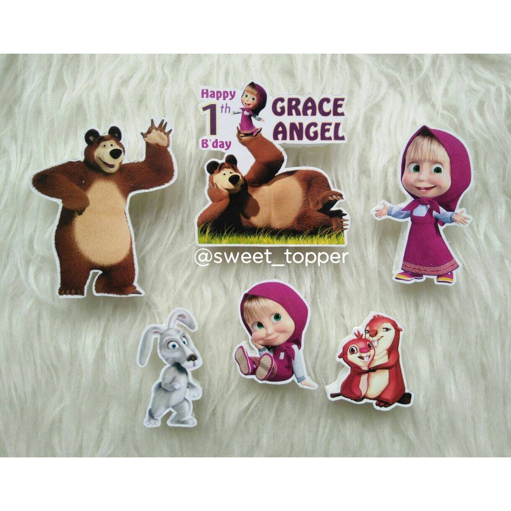 Jual Topper Marsha and the bear utk hiasan cake | Shopee Indonesia