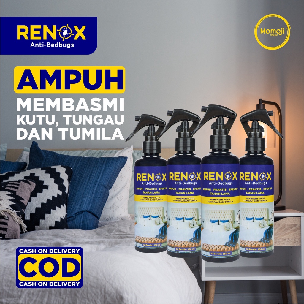 Jual Obat pembasmi kutu kasur kutu busuk tungau tumila ampuh - Renox paket hemat 4 botol ...