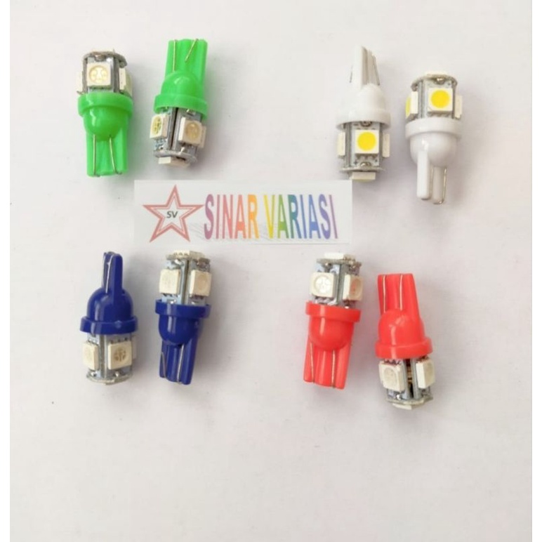 Jual Lampu sen motor jagung LED 5 mata T10 | Shopee Indonesia