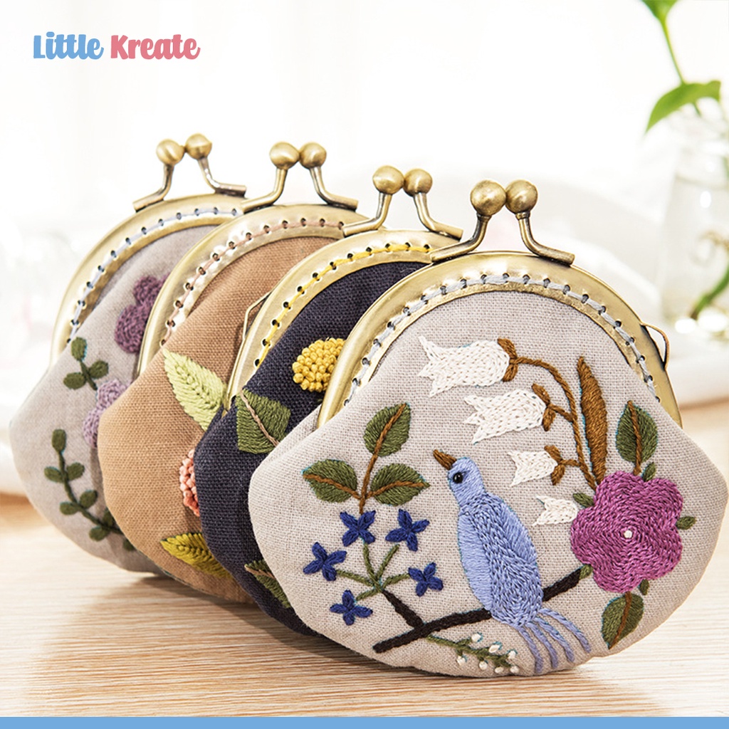 Jual EG#101 DIY Tas Sulam - Dompet Koin / DIY Hand Embroidery Coin ...
