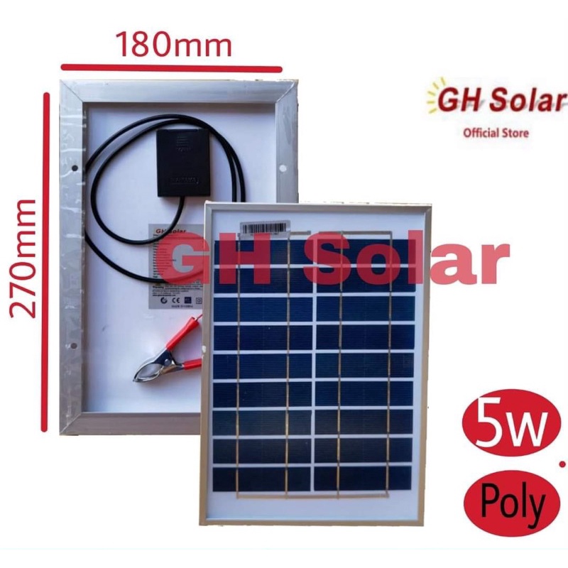 Jual Solar Panel 5Wp Poly Crystalline Panel Surya 5Wp Poly | Shopee ...