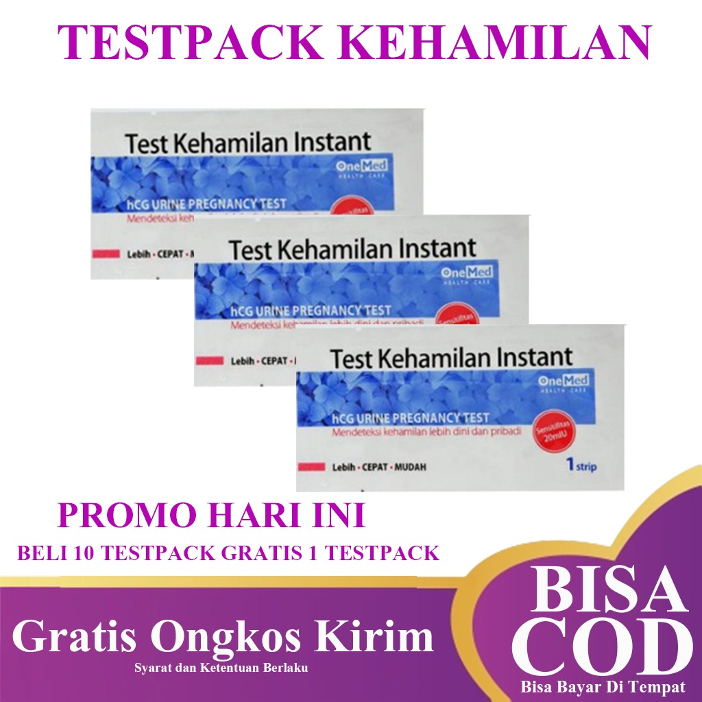 Jual Tes Kehamilan Instant / Test Pack Hamil OneMed / Testpack OneMed ...