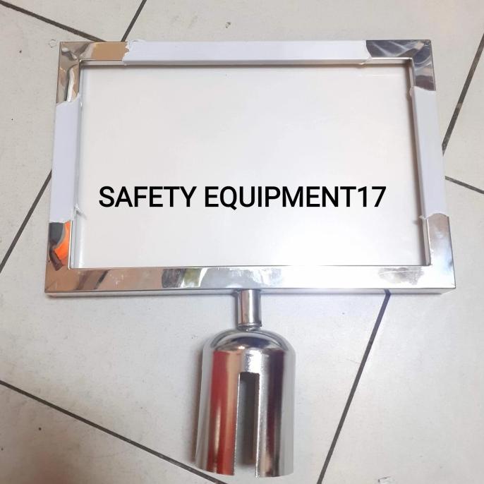 Jual Sign Frame A4 Lanscape Signage / Papan Tiang Antrian Stainless ...