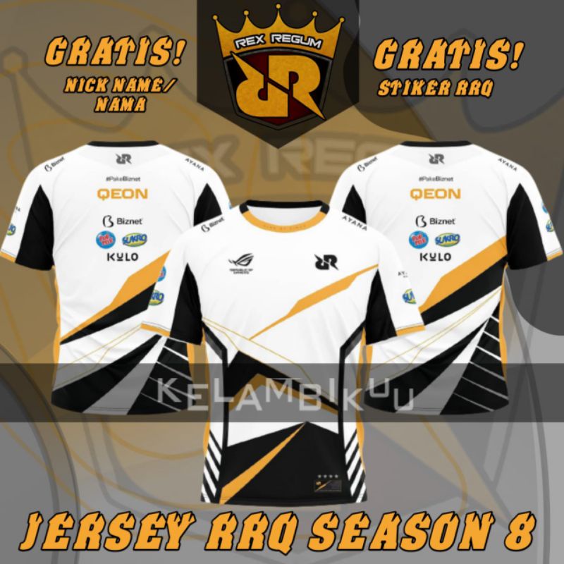 Jual JERSEY GAMING RRQ TERBARU/BAJU KAOS RRQ ESPORT/JERSEY ML/FF/JERSEY ...