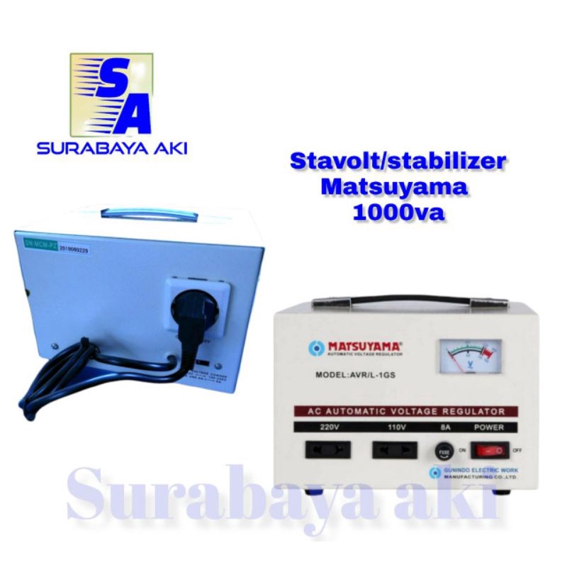 Jual Stabilizer Listrik Stavolt Voltage Regulator MATSUYAMA 1000VA 1kva ...