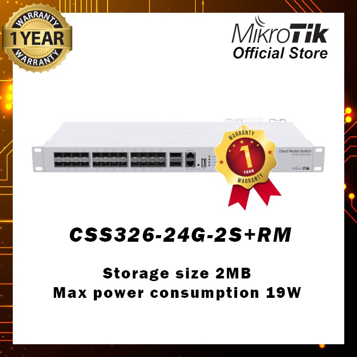 Jual Mikrotik CSS326-24G-2S+RM Cloud Smart Switch | Shopee Indonesia