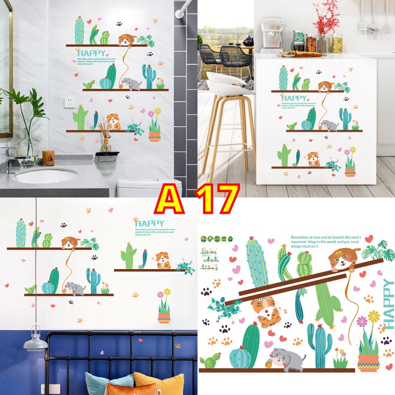 Jual WALLSTICKER WALL STICKER STIKER DINDING KUCING WALLSTIKER TEMBOK ...