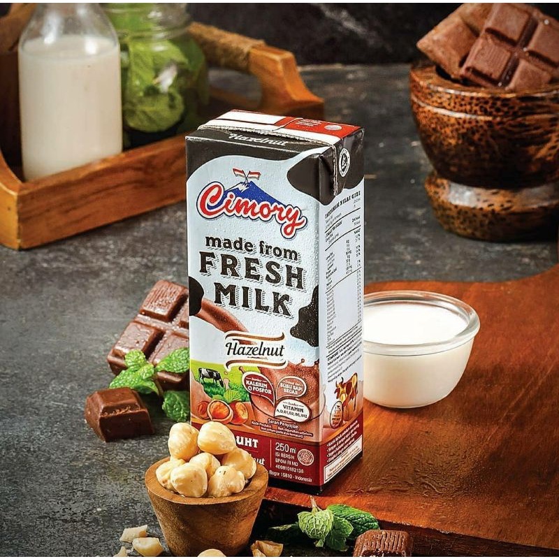 Jual Susu Cimory UHT Fresh Milk Hazelnut 250 ML | Shopee Indonesia