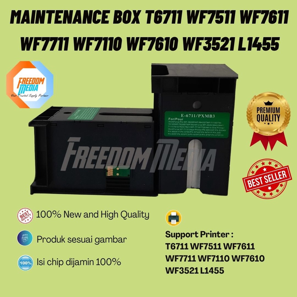 Jual Maintenance Box T6711 WF7511 WF7611 WF7711 WF7110 WF7610 WF3521 ...