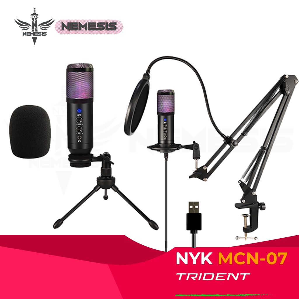Jual Mic Condenser USB NYK MCN-07 Trident Full Set | Shopee Indonesia