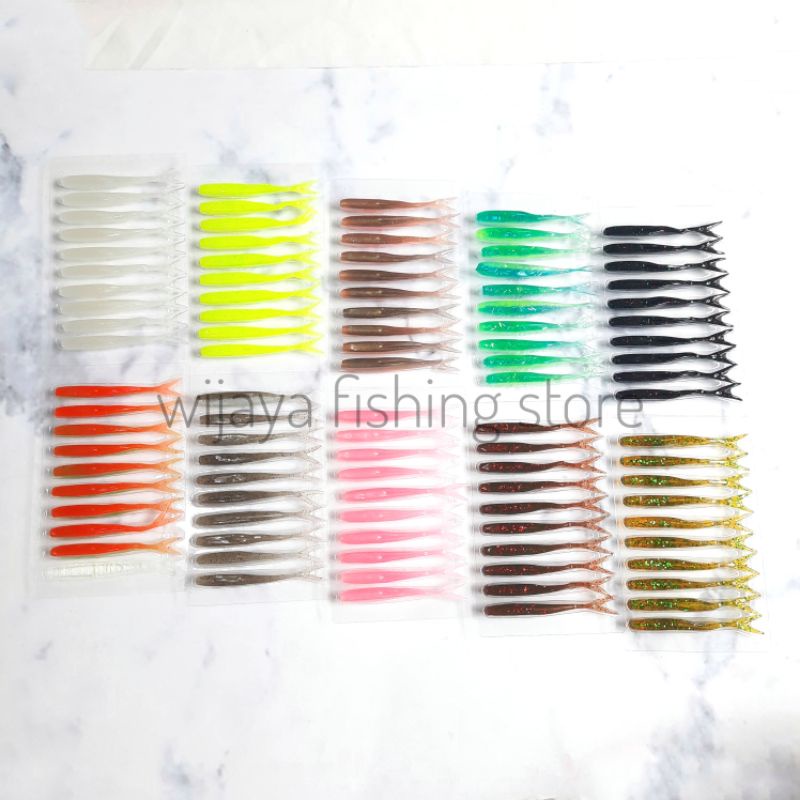Jual umpan soft lure ikan buntut cabang 2 pjg 7.5cm (1pcs) | Shopee ...