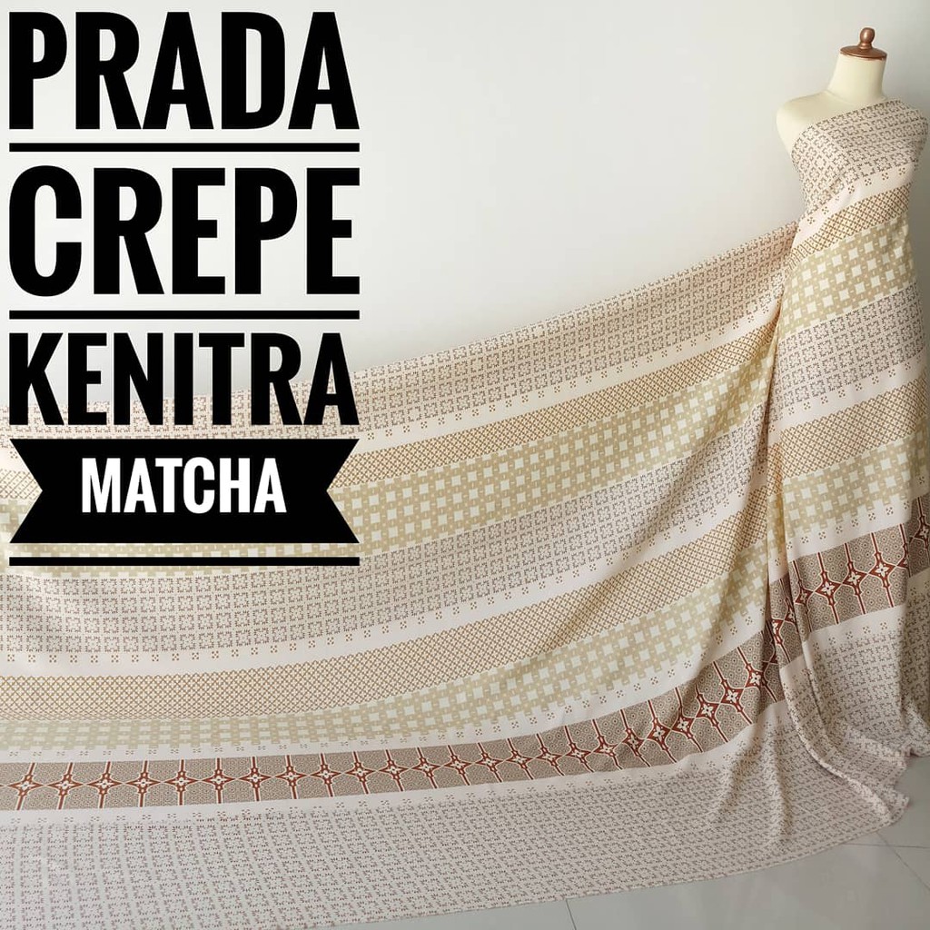 Jual Kain Meteran Prada Crepe Kenitra Matcha (0.5M) | Shopee Indonesia