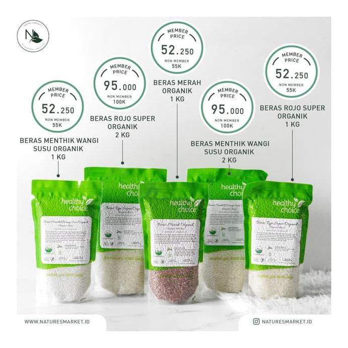 Jual HEALTHY CHOICE BERAS ROJOLELE SUPER ORGANIC 2KG | Shopee Indonesia