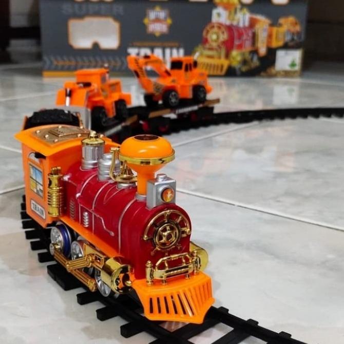 Jual Mainan kereta api locomotive train bisa mengeluarkan asap dan ...