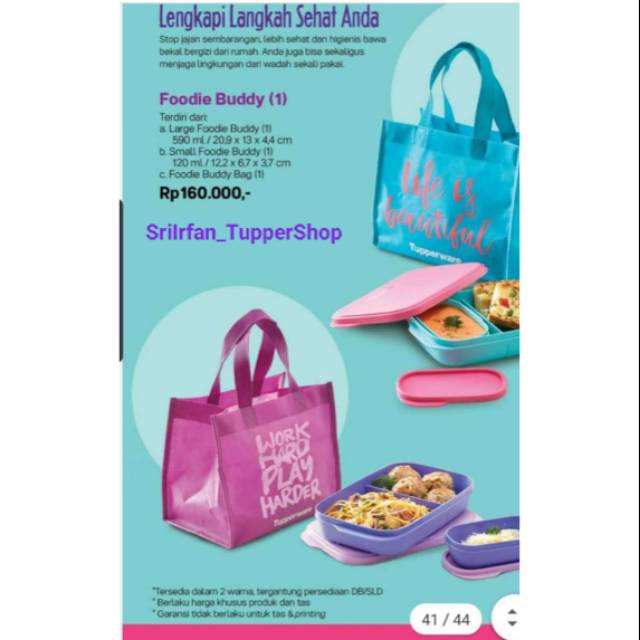 Jual Tupperware Set Tempat Bekal /Set Tempat Bontot / Set Tempat Makan ...