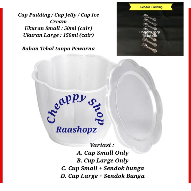 Jual Bunga Cup Pudding Cup Jelly Cup Ice Cream Gelas Puding Gelas Jelly ...