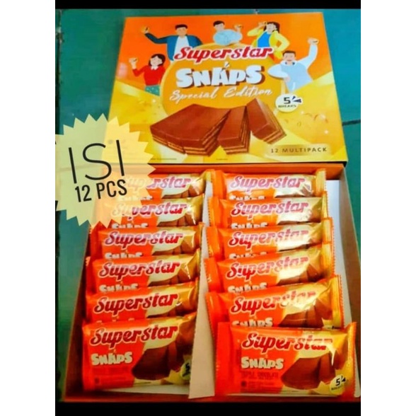 Jual Wafer Superstar Snap isi 12pcs | Shopee Indonesia