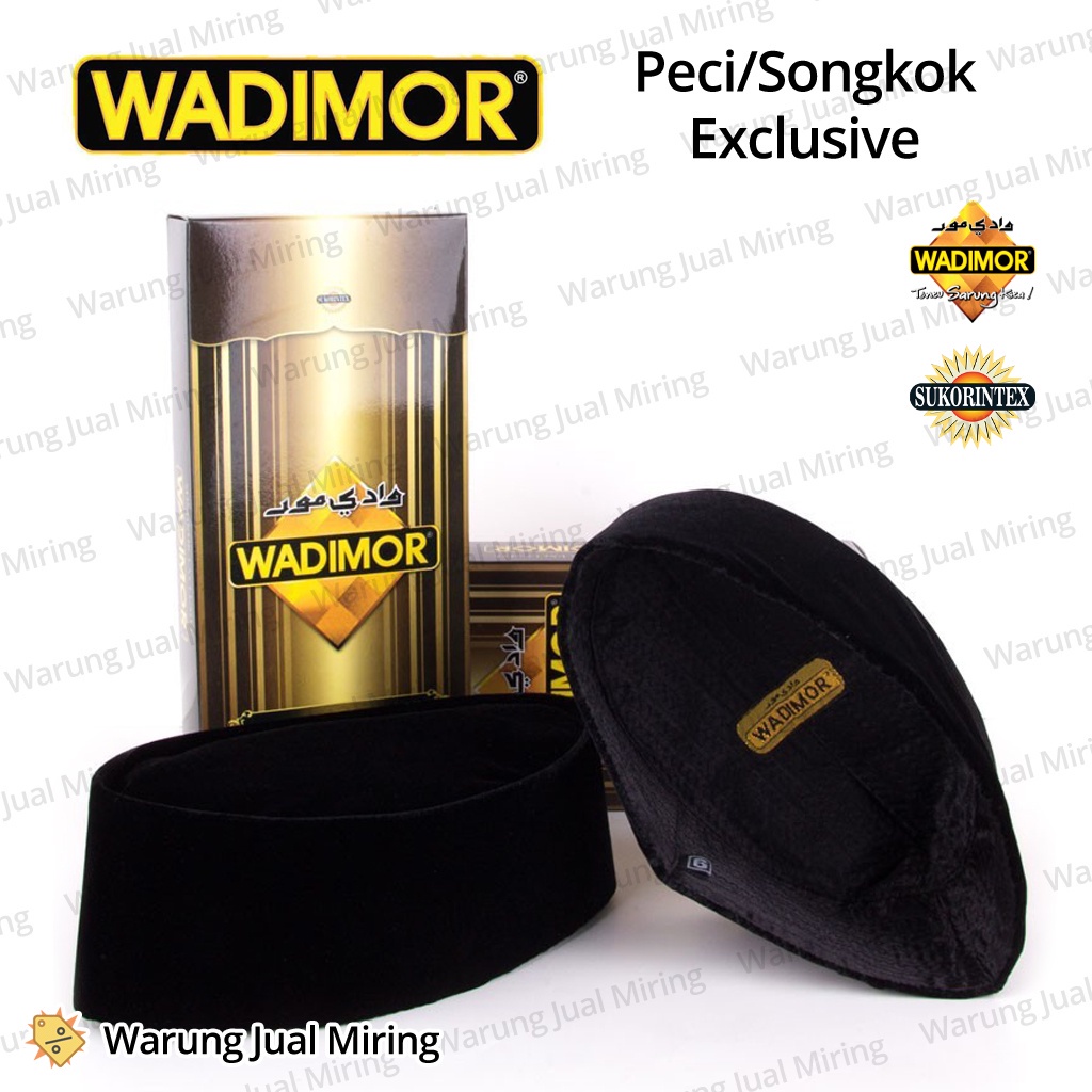 Jual Peci Songkok WADIMOR Exclusive Hitam Polos Beludru Bludru Dewasa ...