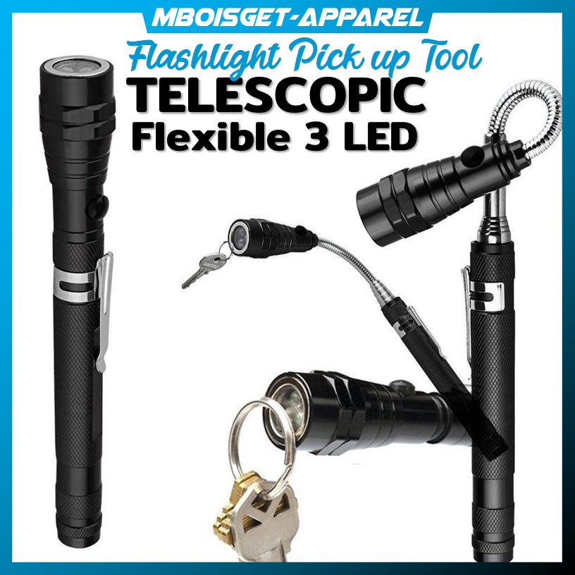 Jual MBOISGET - LED Telescopic Flexible Magnetic Pick Up Flashlight ...