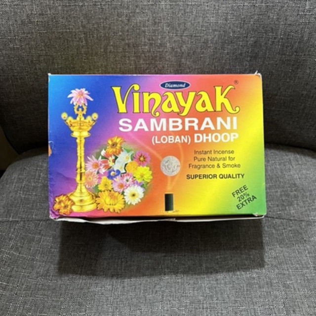 Jual Dupa India Dhoop Vinayak Sambrani Loban - Isi 24pcs - Diamond ...
