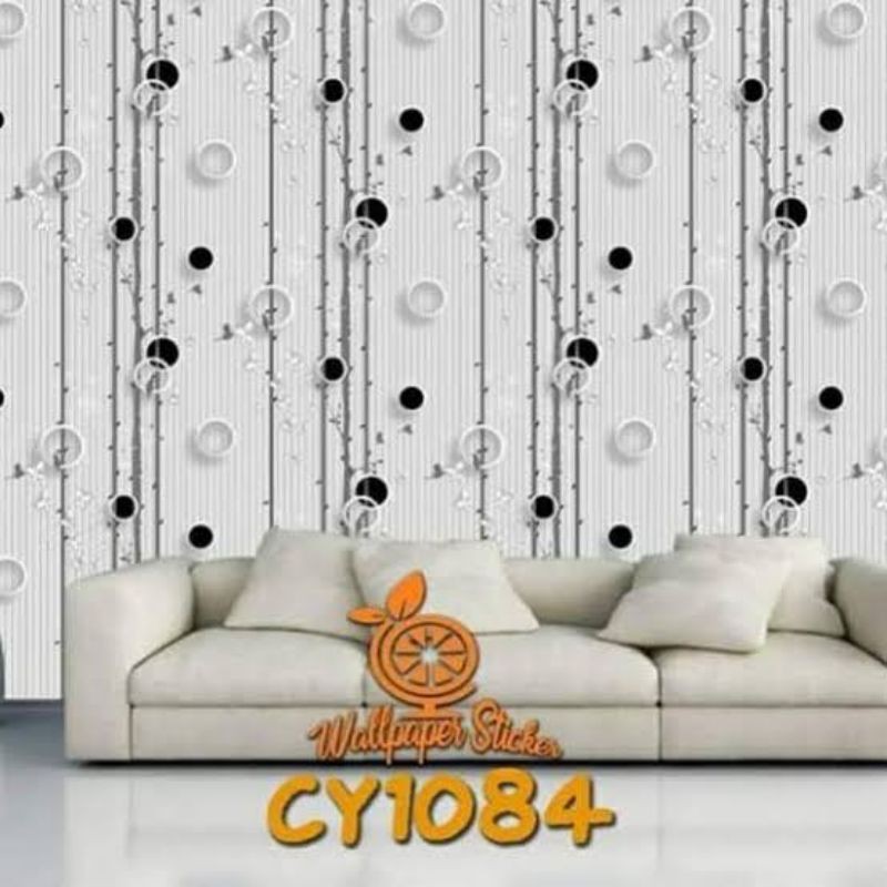 Jual grosir murah wallpaper stiker dinding motip Puti garis2 kayu hitam ...