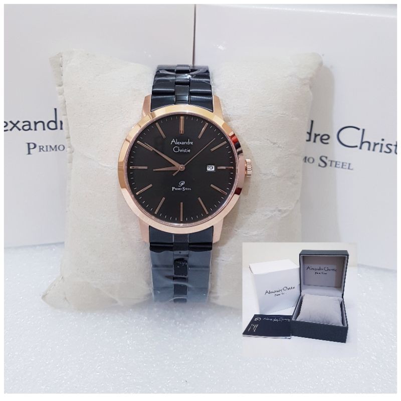 Jual ALEXANDRE CHRISTIE AC 1007 BLACK ROSEGOLD JAM TANGAN PRIA ORIGINAL ...