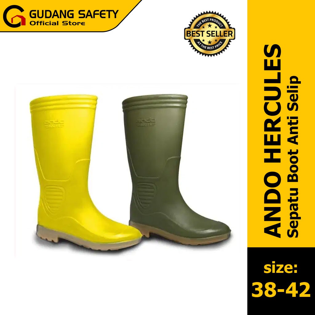 Jual SEPATU BOOT KARET PROYEK ANTI SLIP – ANDO HERCULES | Shopee Indonesia