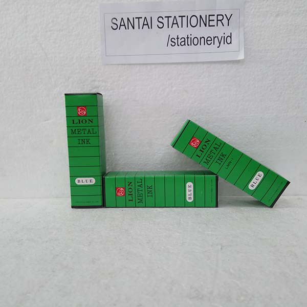 Jual Lion Metal Ink Blue Use For Numbering Machine Check Writer 28g ...