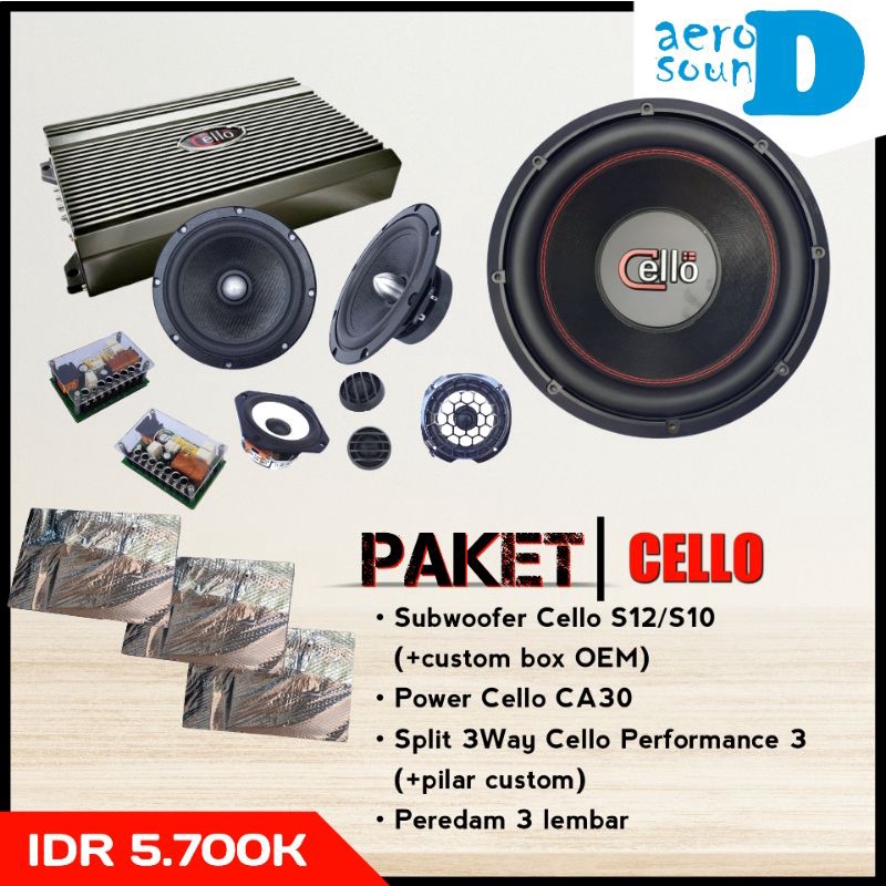 Jual Paket Sound Audio Mobil Cello - Paket Sound - Aerosound | Shopee ...