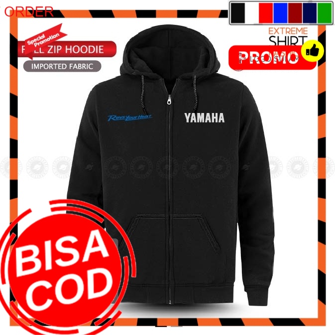 Jual HOODIE Zip Hoodie LOGO Yamaha Racing Revs Your Heart Team ...