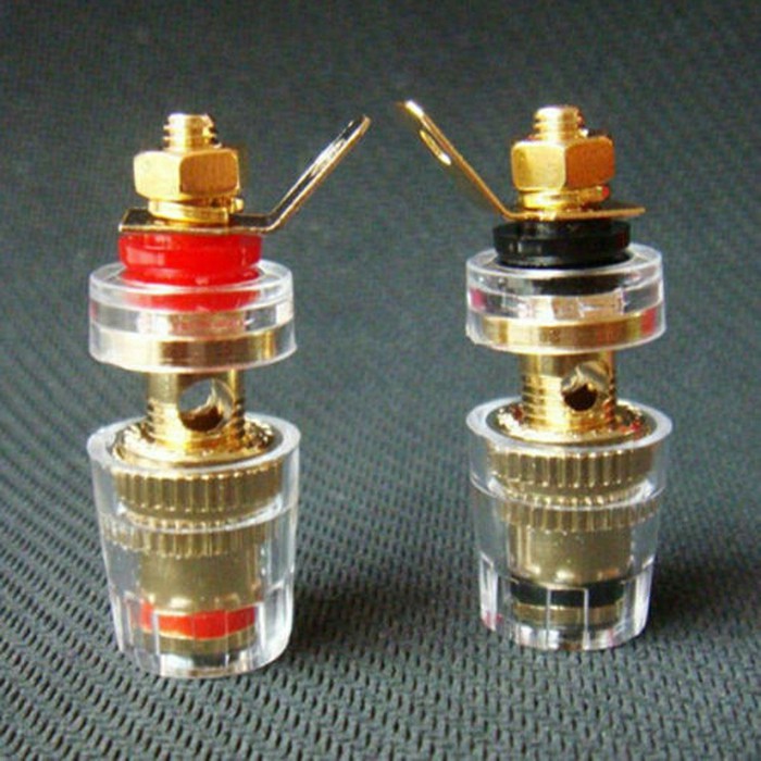 Jual Terminal speaker binding post pos gold 24K cover | Shopee Indonesia