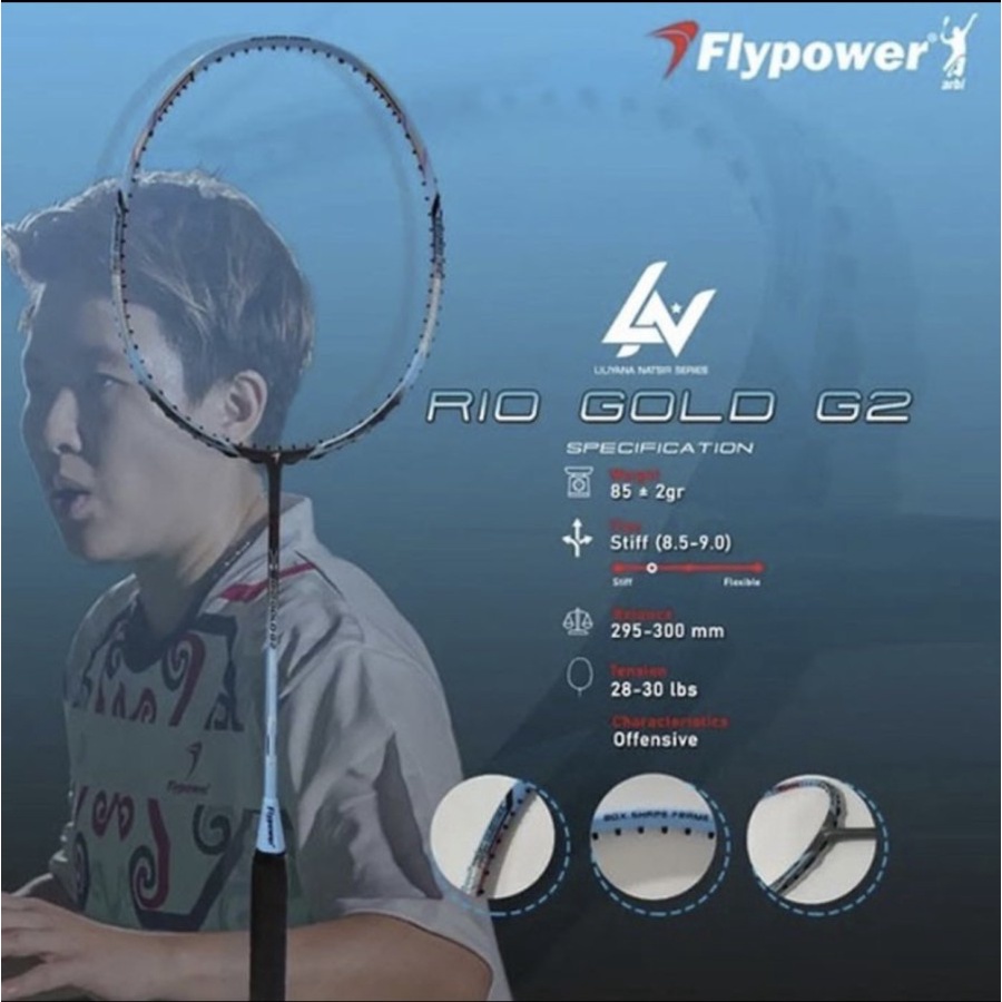 Jual Raket Badminton FLYPOWER RIO GOLD G2/GII terbaru Original | Shopee ...