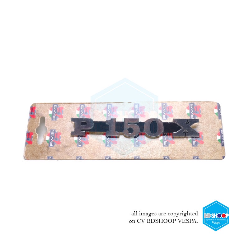 Jual emblem p150x p 150 x untuk tepong kiri vespa px original rms ...